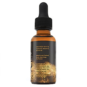 Happy New Year Beard Oil Scented with Patchouli, Vanilla, Sweet Orange and Frankincense (1 oz.)