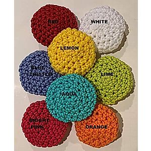 Handmade Nylon Kitchen Scrubbers - Pot Scrubbers - Sponge - Scouring Pad - Reusable - Scrubbies - set of 3 (or 4) - double thickness - large
