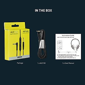 Aux Cord 3.5mm 1.5m/4.9ft with Mic and Volume Control Audio Cable to Connect Gaming Headphones with Xbox/PlayStation, Male to Male Replacement Cord for Music and Voice Streaming for Mobile Phones