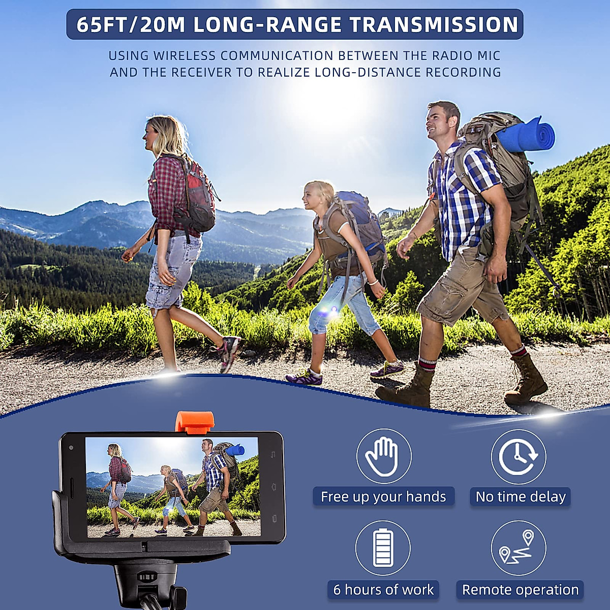 Wireless Lavalier Microphone for iPhone iPad with Charging Case - 2 Pack Lapel Mic Plug-Play, Auto-Sync and Noise Reduction for YouTube/TikTok/Video Recording/Interview/Live Stream, 600mAh battery