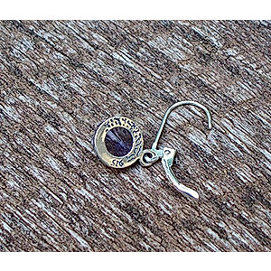 Bottled Up Designs Handmade Vintage Lavender Leverback Earrings, Recycled 1900s Medicine Bottle Glass, Sterling Silver, Eco Friendly, Made in USA, Birthday Gifts, Mothers Day, Women, Anniversary