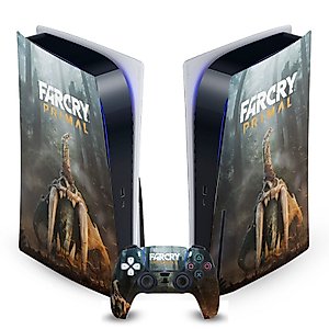 Head Case Designs Officially Licensed Far Cry Skull II Primal Key Art Vinyl Faceplate Sticker Gaming Skin Decal Cover Compatible With Sony PlayStation 5 PS5 Disc Edition Console & DualSense Controller
