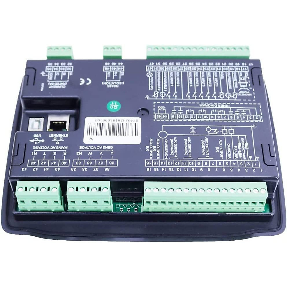 YFYIQI Engine Set Generator Controller Power Station Automation Controller with Auto Mains Failure Hard-Screen Acrylic Material for Automatic System Composed by Generator and Mains