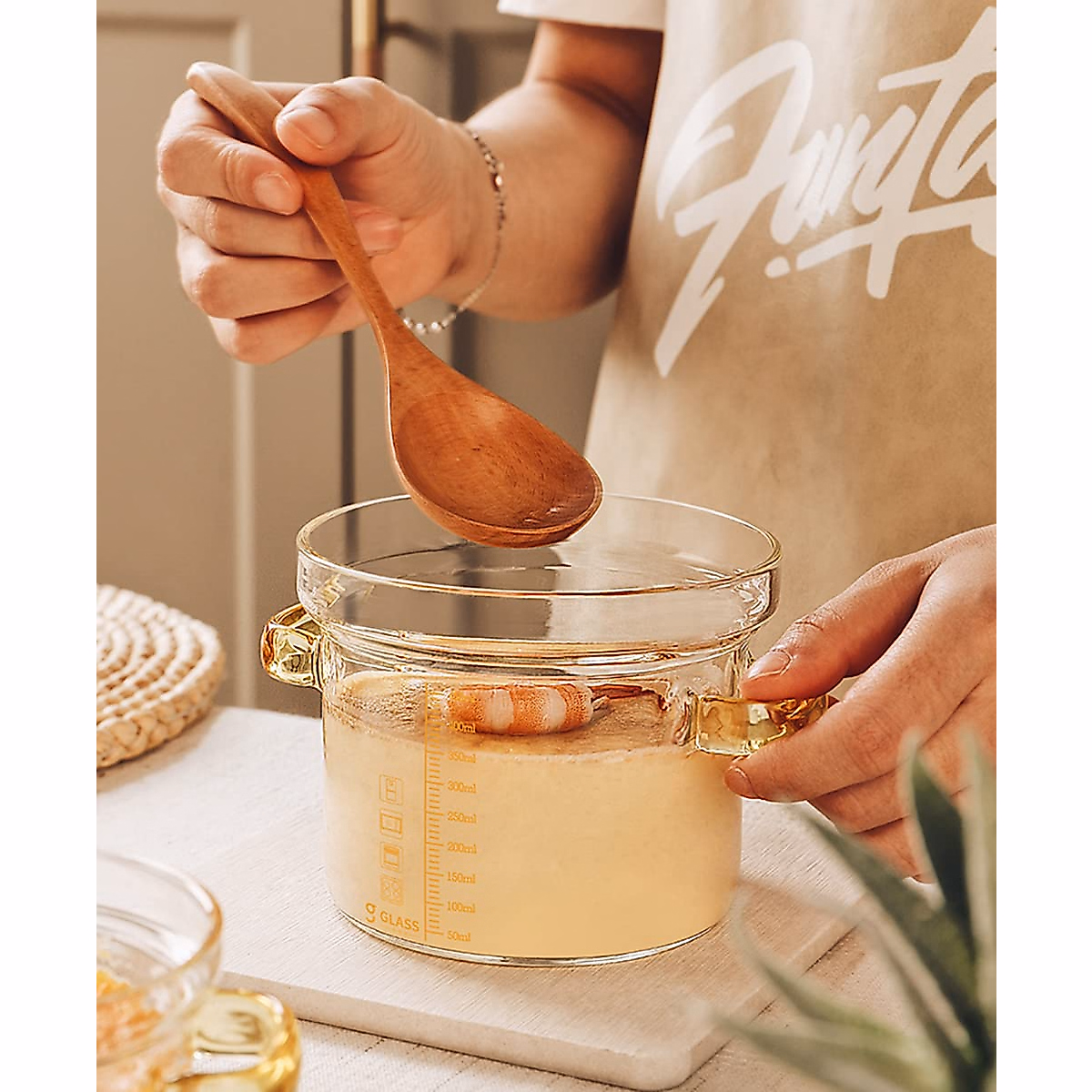 0.45L/15.8oz Mini Glass Saucepan with Cover, Saucepans Glass Pot Casserole, Heat-resistant Glass Cooking Pot Covered Saucepan with Lid Cookware Stockpots for Cooking, Baking, Serving,