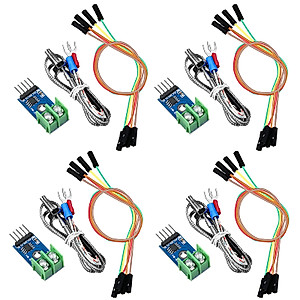 Weewooday 4 Sets Direct Current 3-5v Max6675 Themocouple Module and K Type Thermocouple Temperature Sensor Thermocouple Sensor Set M6 Screw with Cable Cord Compatible with Arduino/Raspberry Pi