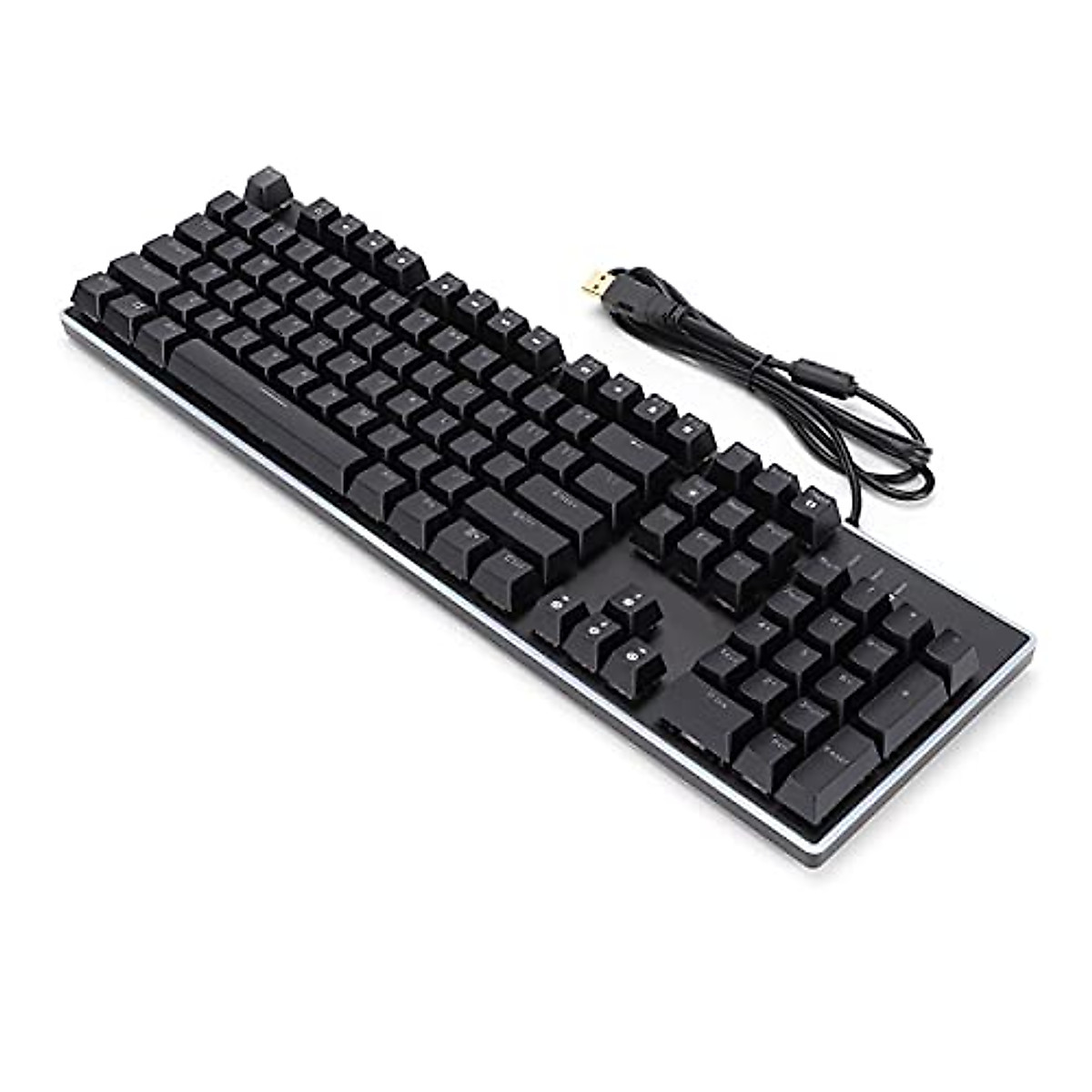 Gaming Keyboard, USB 104 Keys RGB Backlight Effects Led Keyboard Mechanical, Ergonomic Keycap Design, Computer Accessories, for Win 2000/XP/7/8/10.