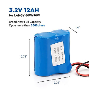 Ni Battery Pack 3.2V 12000mAh Replacement for solar street light Emergency Light