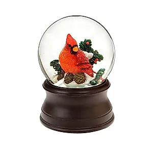 Hand Crafted Cardinal Snow Globe from The San Francisco Music Box Company