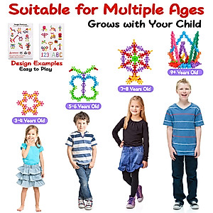 NC 250Pcs Building Blocks Toys STEM Activities for Kids Interlocking Building Discs Toy Preschool Learning Educational Autism Toys for 5-7 4-8 3 4 5 + Years Old Boys Girls Birthday