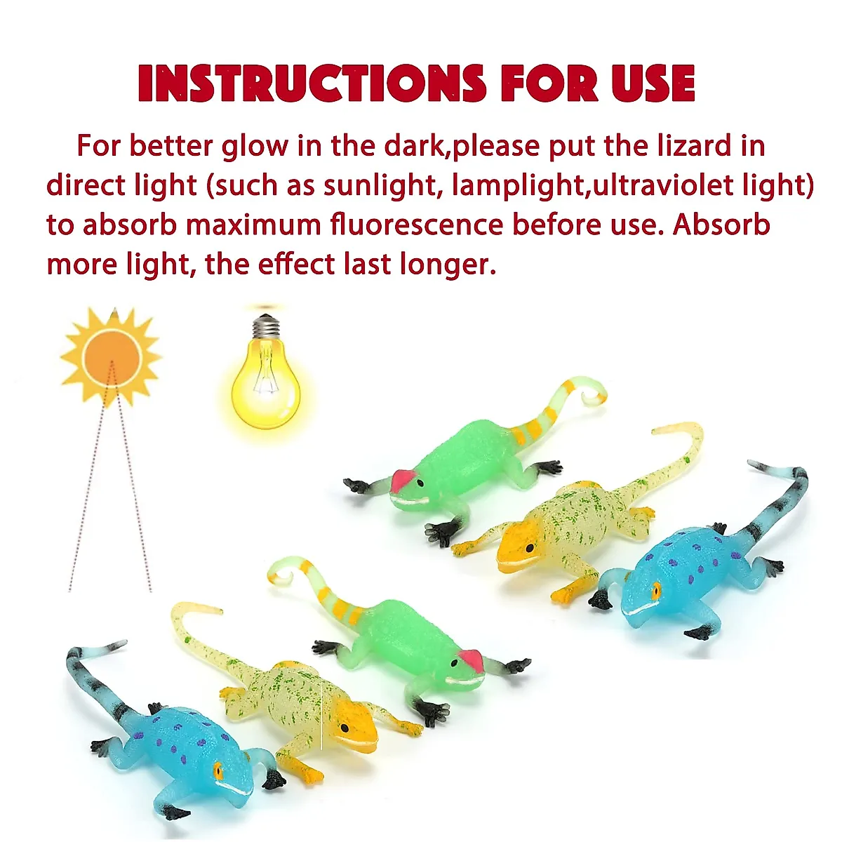 Glow in The Dark Lizard Set,12 Pack Stretchy Realistic Reptile Toy Set for for Kids Boys Girls,Great for Birthday,Themed Parties,Goodie Bag Fillers,Carnival Prizes
