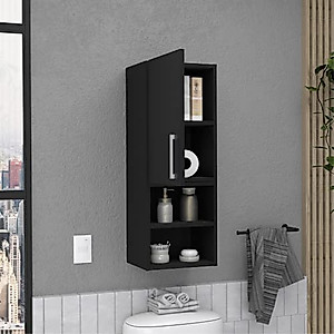 Cairo Medicine Single Door Cabinet, Two External Shelves, Two Interior Shelves
