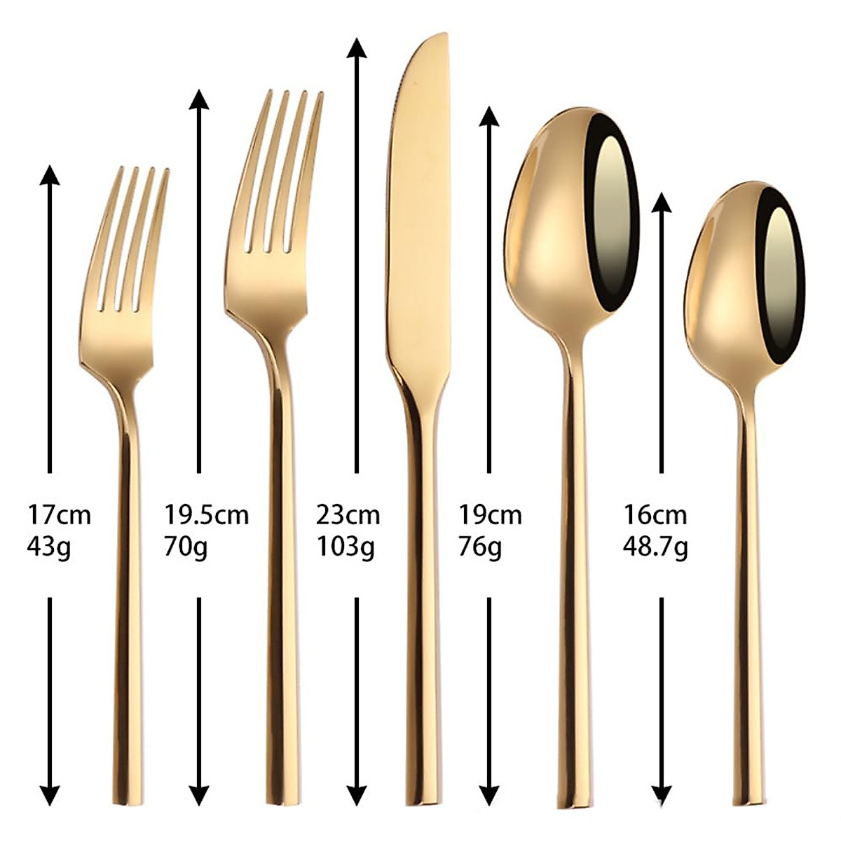 Aimilan 30 Piece Gold Flatware Set Service for 6, 18/10 Stainless Steel Hexagonal diamond Handle Silverware Set, Thickened tableware Cutlery Set, Mirror Polished, Dishwasher Safe