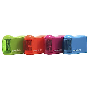 X-ACTO 2012685 Buzz Battery Pencil Sharpener, Assorted Colors, Safety Shut-off When Receptacle is Removed, Steel Razor Cutter, Color May Vary
