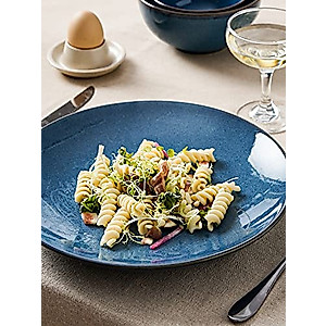 LE TAUCI Salad Plates 8.5 Inch, Ceramic Dessert Plate Set, Kitchen Serving Dishes for Housewarming Thanksgiving Christmas, Microwave Oven Safe - Set of 6, Reactive Glaze, Ceylon Blue