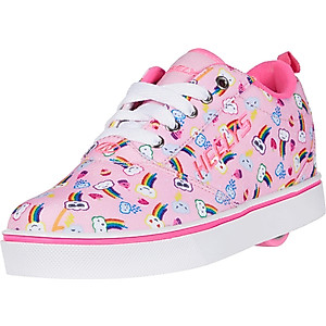 HEELYS Girl's Pro 20 Prints (Little Kid/Big Kid/Adult) Light Pink/Pink/Rainbow 8 Big Kid (Women's 9) M