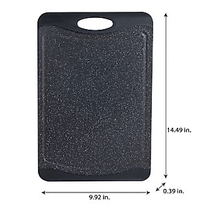 Kitchen Details Large Granite Look Cutting Board, Black