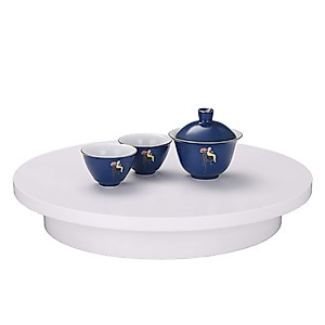 ComXim Professional 360 Degree Photography Turntable for Product Photography, 15.8in(40cm) Diameter,Automatic Remote Control Angle,Speed,Direction, Various Rotation Mode (White)