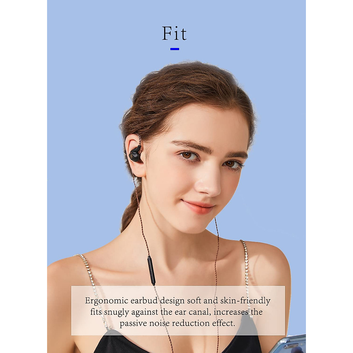 H HIFIHEAR Blon Z200 Earbuds in Ear Headphones Monitor Zinc Alloy 10mm Carbon Diaphragm Comfortable Earphones Noise Reduction for Cell Phone Laptop（Purple Without mic）