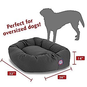Majestic Pet 52 inch Gray Bagel Dog Bed Products