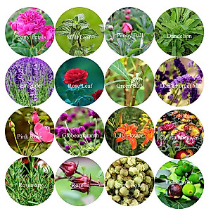 16 Bags Set Dried Flowers Artisan Dried Flower Kit - Candle Making Soap Making DIY Candel Flowers-,Lavender,Roseleaf,Pink Rose,Red Rose,Jasmine,Rose Petal and More