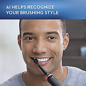 Oral-B GENIUS X Electric Toothbrush with 3 Oral-B Replacement Brush Heads and Toothbrush Case, Black
