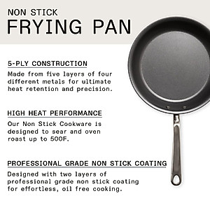 Made In Cookware - 10" Non Stick Frying Pan (Graphite) - 5 Ply Stainless Clad Nonstick - Professional Cookware - Crafted in USA - Induction Compatible