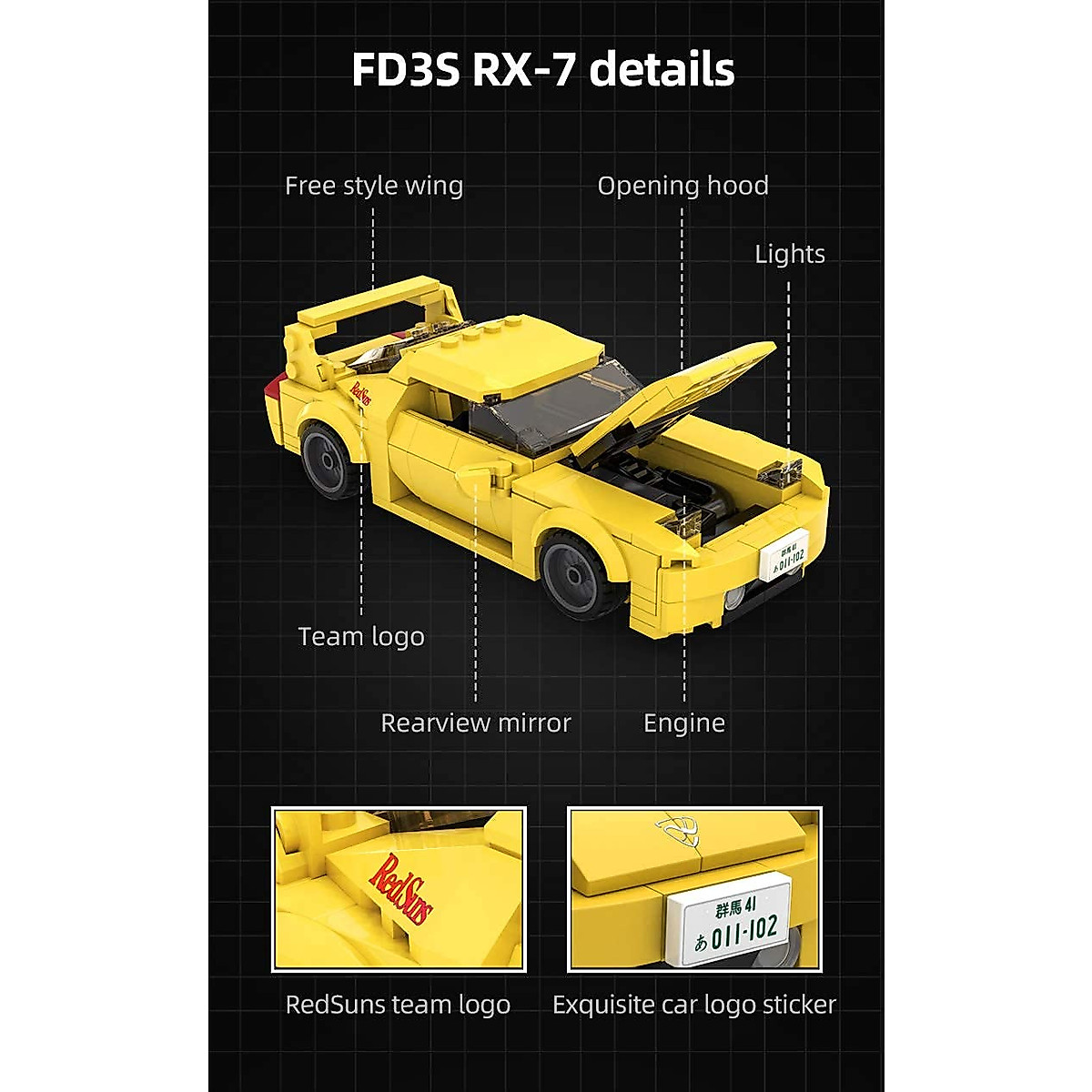 dOMOb Takumi Fujiwara's Tofu Shop - Initial-D 25-th Anniversary – CADA Bricks Toys for 8+ Age Kids & Adults - Licensed Build Model - 1908 Pieces or Blocks – for Boys, Hobbyist, Collector