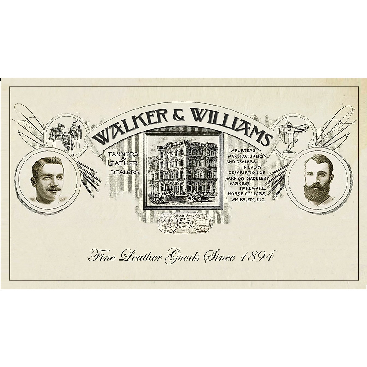 Walker & Williams AT-1 Black Leather Acoustic Guitar Strap Button Headstock Adaptor For Acoustic, Electric, And Bass Guitars