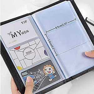 Business Card Organizer Business Card Holder Book, Portable Business Card Binder File Sleeve Storage, Business Card Holders, Name Card Holder for Men & Women, 120 Cards, Black