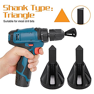 Taigoehua 2 Pack Deburring External Chamfering Tool Triangle Shank High Speed Stainless Steel Burr Removal Bit (Black)