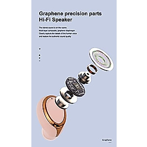 AIYIBEN Wireless Headphones Portable Bluetooth Single Earbuds Smallest Cordless Hands-Free Mini Earphones Headset with Mic & Noise Reduction for Phones (Skin)