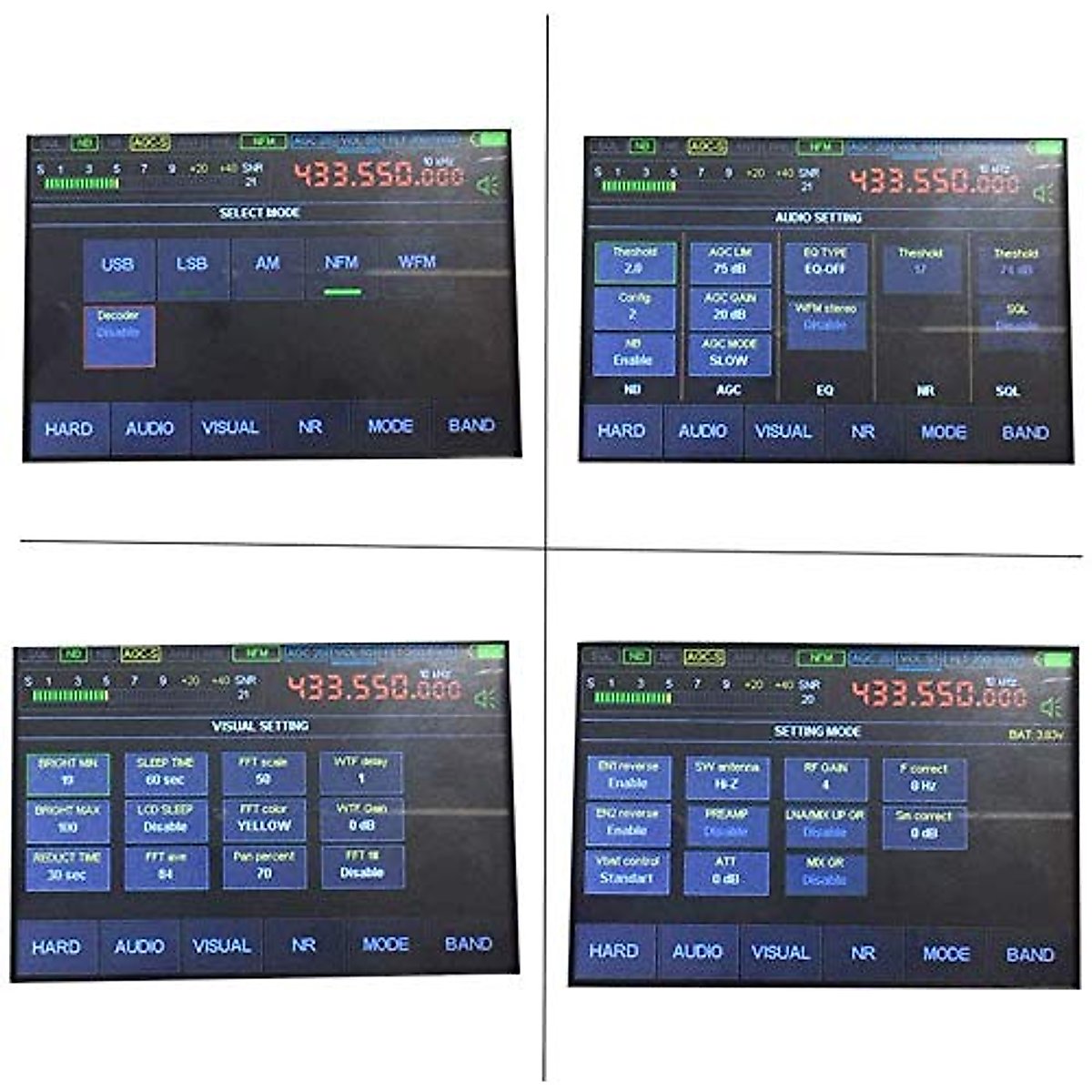 1.10d 3.5" 50KHz-2GHz DSP SDR Receiver Malahit DSP SDR Receiver, Upgrade Version Malahit SDR Shortwave Radio Receiver Malachite DSP SDR Receiver, 3600mAh Battery, Aluminum Alloy with Cooling Hole