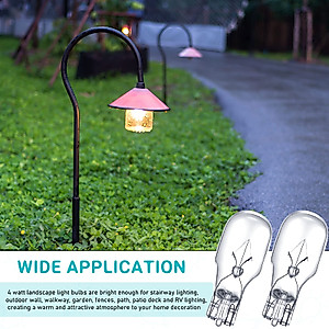 Riakrum T5 Landscape Light Bulbs 12 Volt 4 Watt Landscape Bulbs Low Voltage Landscape Lighting Bulb Malibu Bulbs Light Bulb for Replacement Outdoor Garden Deck Yard Landscape Lamp (20)