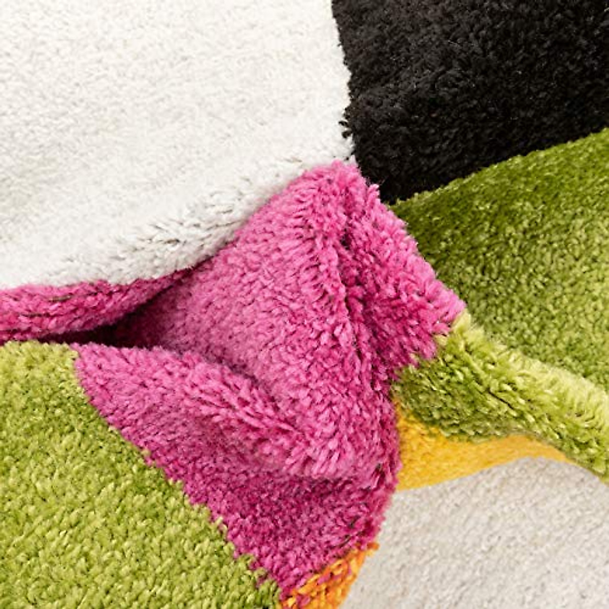 Well Woven StarBright Bright Square Modern Geometric Multi 5' x 7' Kids Area Rug, Multicolor