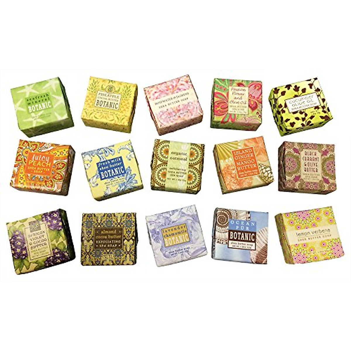 Greenwich Bay Trading Company Soap Sampler 15 pack of 1.9oz bars - Bundle 15 items