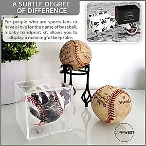 Baby Hand and Footprint Kit - Baby Handprint Footprint Keepsake Kit - Baseball Handprint Kit - Ink Pad- Unique Gifts for Expecting Parents Milestone Baby Shower Boy Girl Newborn