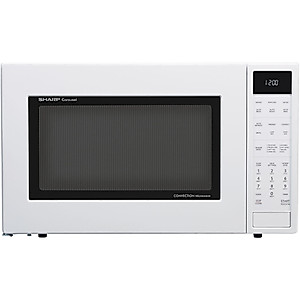 Sharp Convection Microwave Oven SMC1585BW - Combination - 1.5 ft³ Capacity - Convection, Microwave, Roasting, Baking, Browning - 10 Power Levels - 900 W Microwave Power - 15.40" Turntable - 120 V AC -