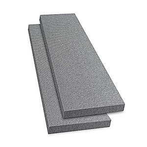 Olanglab Fabric Acoustic Panels, 2 Pack Fabric Wrapped Panel Acoustical Soundproof Wall Panels Sound Absorbing,Sound Absorbing Panels for Studio Acoustic Treatment (Dark Grey, 48x12 in)
