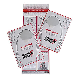Trainer Armour - Big Toe Hole Preventer, self-Adhesive Patches with a Clever applicator. Shoe Toe Burst Toe Box Blowout Prevention Insert, Toe Hole Area Repair Patch. for Running Shoes and Sneakers.