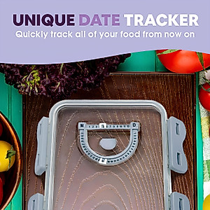 Frovita 3PCS Fruit Containers for Fridge - Airtight Fruit Storage Containers for Fridge with Lids and Strainers - Food Organizer Containers Colander with Built in Month and Date Tracker