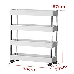 SLNFXC Thicker Material Multi-Layer Storage Cart Rolling Bathroom Organizer Household Rack Mobile Shelf