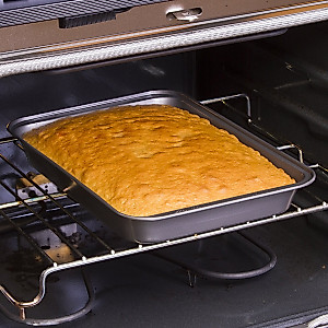 Ecolution Bakeins Cookware Non-Stick Heavy Duty Carbon Steel, Roasting Pan, Gray