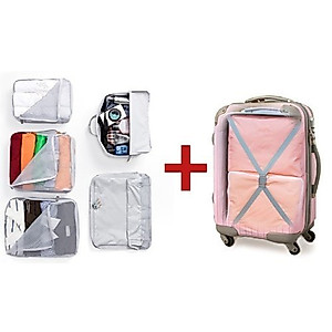 V-Share Bag in bag 5 pieces set travel packing cube in Grey