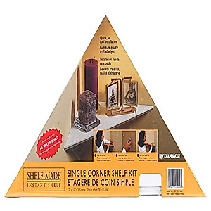 Knape & Vogt EZ12/1WH 12" White Instant Corner Shelves Single Pack