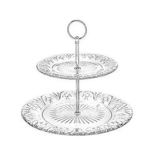 Godinger 2 Tier Platter Tray Server - Dublin Collection