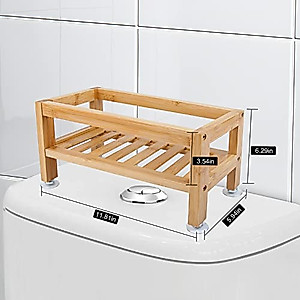 Tohomes bathroom organizer bamboo shelf Over The Toilet Storage Cabinet kitchen organization and storage Plant Stand Save Space