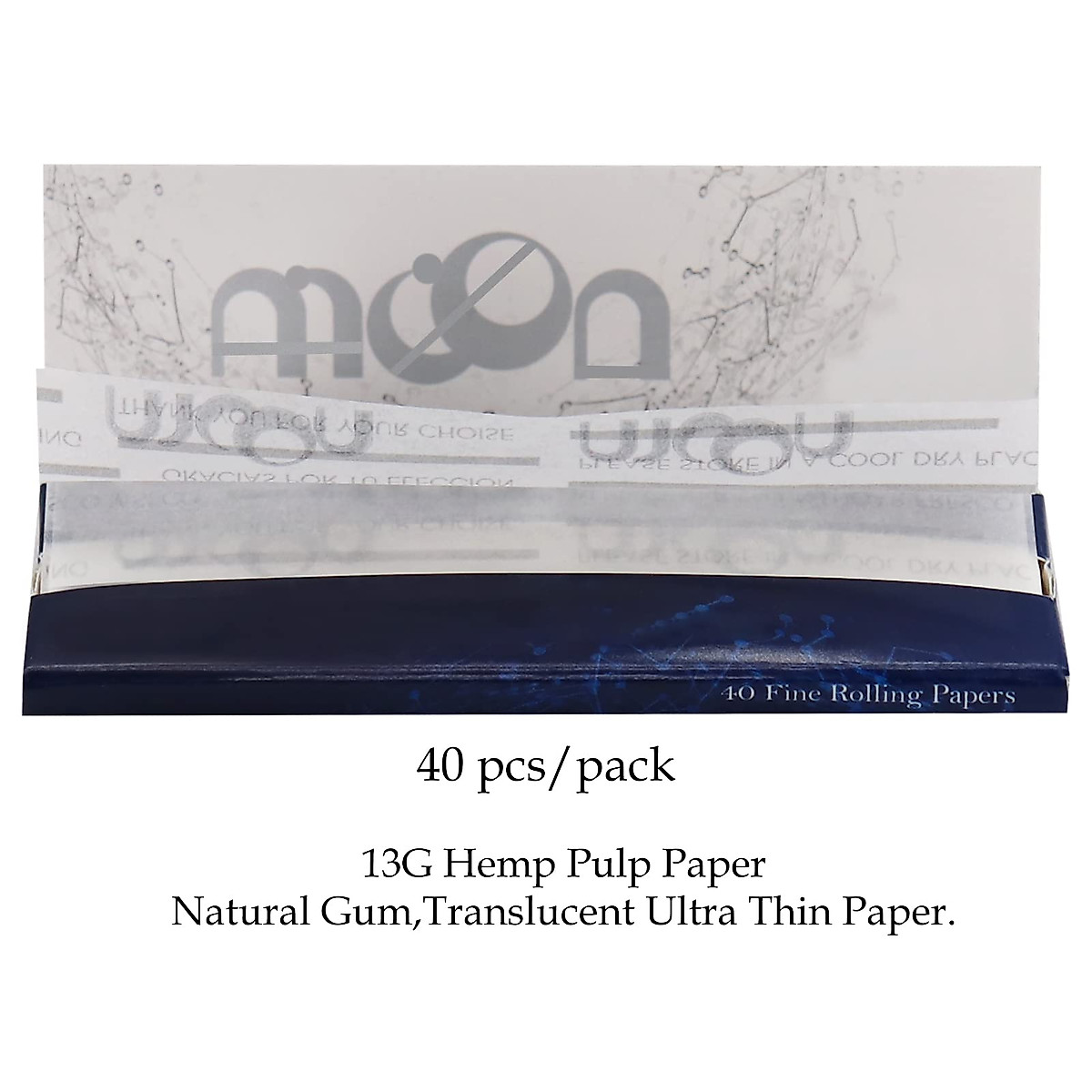 LEVENO 20 Pack 1-1/4" Translucent Color Ultra Thin - 78mm Long 20 Booklets (40 Papers Per Booklet)