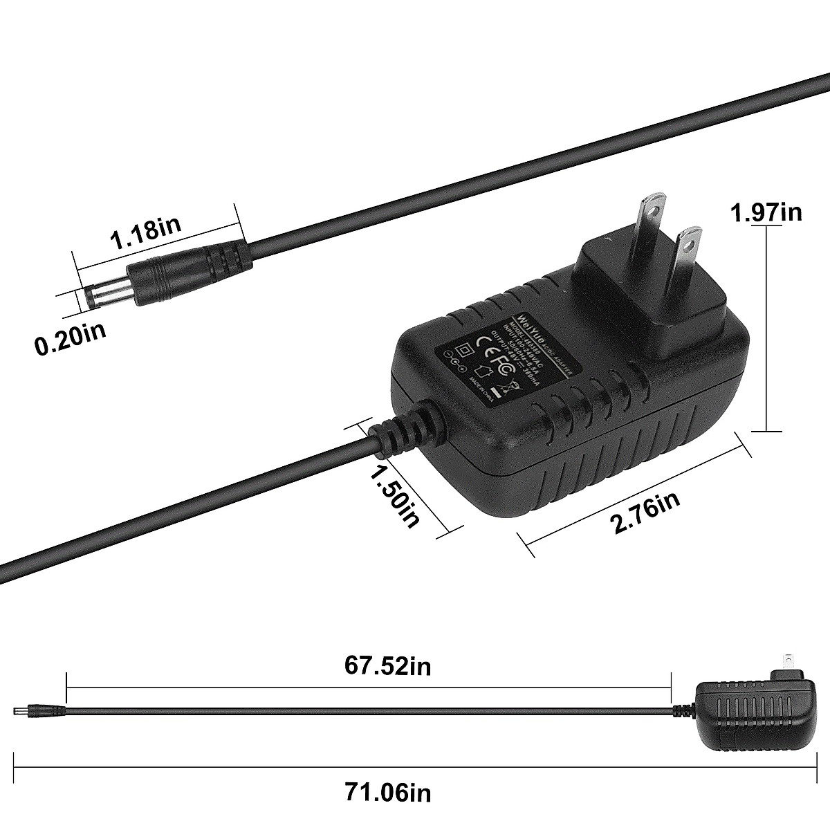 for Polycom Power Supply is Compatible with VOIP Polycom VVX Models 101, 201, 300, 301, 310, 311, 400, 401, 410, 411, 500, 501, 511, 550, 600, 601, 611, 1500,CCX 400, 500, 600, 700.