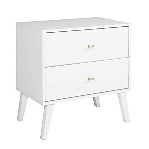Prepac Milo 2-drawer Nightstand, White