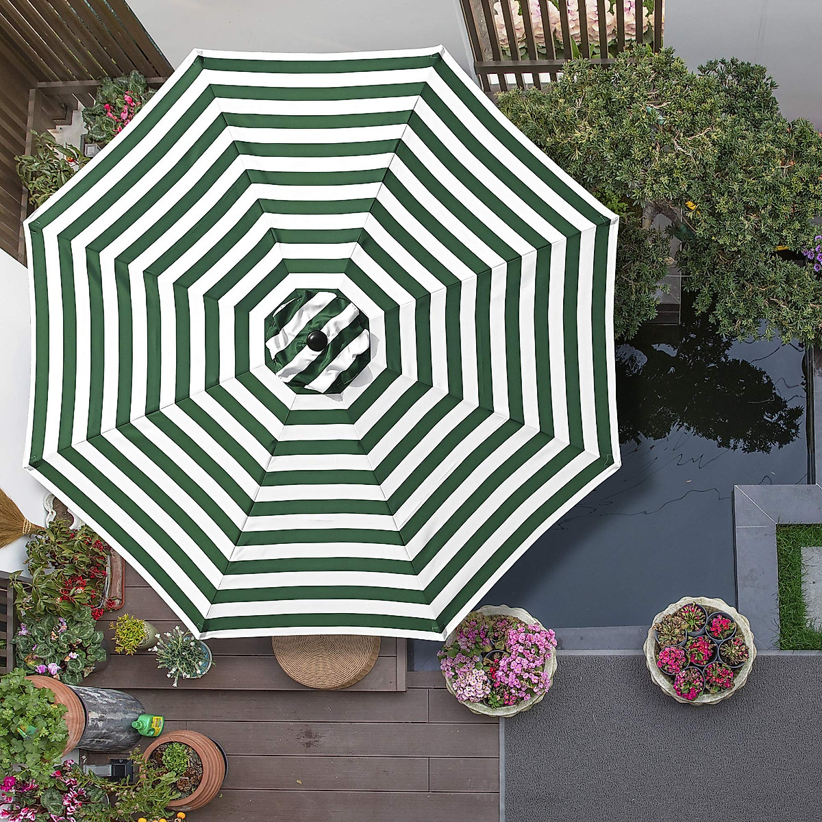 Yescom 10 Ft Patio Umbrella Replacement Canopy Market Table Top Sunshade Cover Beach